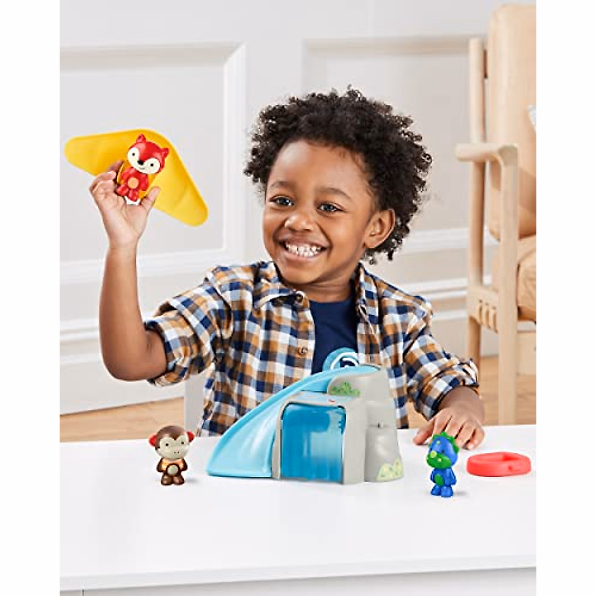 Skip Hop Pretend Play Zoo Outdoor Adventure Rock Climb Play Set, Toy for Kids 2 Years and Up, Monkey (Pack of 2)