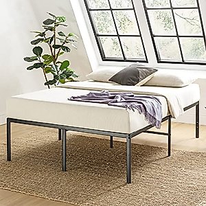 Best Price -Mattress 18 Inch Metal Platform Bed, Heavy Duty Steel Slats, No Box Spring Needed, Easy Assembly, Black, Queen