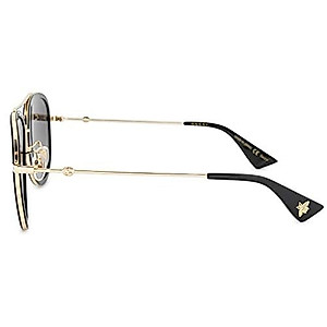 Gucci Womens Polarized UV Protection Aviator Sunglasses Gold O/S