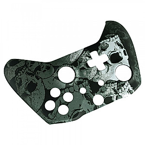 eXtremeRate Lonely Skull Patterned SoftTouch Front Housing Shell for Xbox One S & Xbox One X Controller, Custom Faceplate Cover for Xbox One Wireless Controller Model 1708 - Controller NOT Included