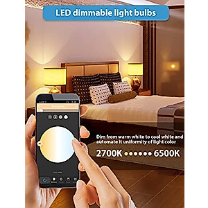 KHSUIN WiFi Smart Light Bulbs 150W Equivalent, 16W Dimmable 1600LM BR30 Flood Smart Bulb Works with Alexa Google Home No Hub, E26 Color Changing LED Alexa Light Bulb, 2700K-6500K RGBCW CRI>90, 4 Pack