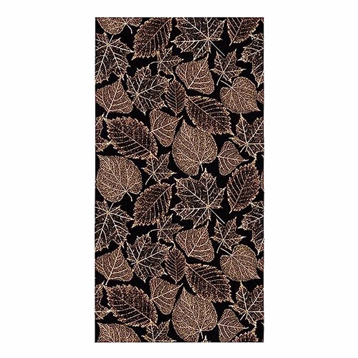 Yun Nist Kitchen Dish Towels,Fall Gold Maple Leaves Black Soft Microfiber Dish Cloths Reusable Hand Towels,Autumn Farm Plant Seamless Washable Tea Towel for Dishes Counters 1 Pack