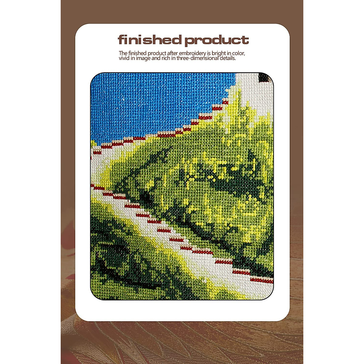 Golden Retriever Stamped Cross Stitch Kits Adults Beginners Pre-Printed Pattern 11CT DIY Embroidery Easy Needlepoint Kits Personalized Gifts for Home Decor 16x20inch