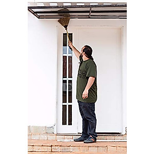 24" Short Elephant Eyelash Grass Natural Grass Broom Thai Broom Bamboo Stick Handle with Natural Holder in one Piece of Bamboo Housewarming Gift Cleaning Supplies Width of Sweeper Grass 7 - 8-inch