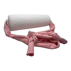 Salon Neck Rest for Shampoo Bowl-Cervical Support Supreme Foam Neck Cushion-Personal Take Along Pillow-Tote Bag Included-Cylinder Cushion 10"x3"