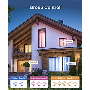 OHMAX Smart Light Bulbs, Color Changing Light Bulbs A19 E26 75W Equivalent, WiFi Light Bulbs Smart Bulbs Work with Alexa Google Home No Hub Required, Dimmable 2700K Warm White, 800 Lumens, 2 Pack