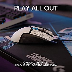 Logitech G502 Hero K/DA High Performance Gaming Mouse - Hero 25K Sensor, 16.8 Million Color LIGHTSYNC RGB, 11 Programmable Buttons, On-Board Memory - Official League of Legends KDA Gaming Gear