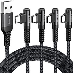 AINOPE USB Type C Cable [4-Pack 3.3ft/3.3ft/6.6ft/10ft] 3.1A Fast Charging USB to USB C Cable, Nylon Braided USB C Charging Cable Compatible with Galaxy S21+ Ultra, iPad Mini/Air/Pro, Pixel 6X