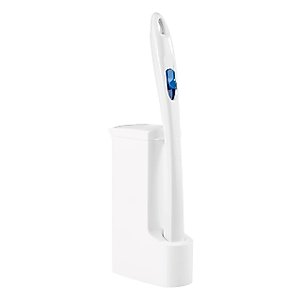 Scotch-Brite Disposable Toilet Scrubber Starter Kit, Disposable Refills with Built-In Bleach Alternative, Includes 1 Handle, Storage Caddy and 5 Refills