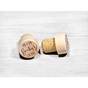 Custom Wine Stopper Personalized Party Favors Etched Wine Corks Housewarming Gift for Couple Engraved Wine Bottle Toppers Keepsake Gift Wine Gifts Personalized Wedding Gift Wine Stoppers Bulk