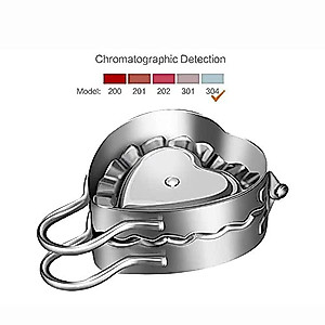 Stainless Steel Dumpling Mold, Household Cooking Chinese Pastry Baking Dough Presser for Kitchen Ravioli Dumpling Molds(Heart)