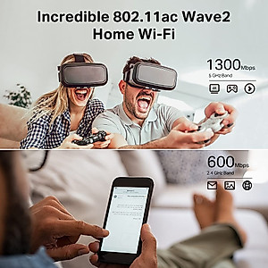 TP-Link AC1900 Wireless MU-MIMO WiFi Router - Dual Band Gigabit Wireless Internet Routers for Home, Parental Contorls & QS, Beamforming (Archer C80) (Renewed)