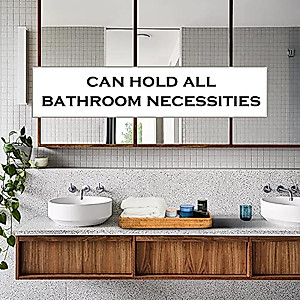 CELEZAR Rattan Toilet Tank Basket Woven Guest Towel Holder Decorative Wicker Tray 17" x 6" x 2" for Serving Bread or Shelves Bathroom Counter Organizers and Storage (17 x 6 x 2 inches, Honey Brown)