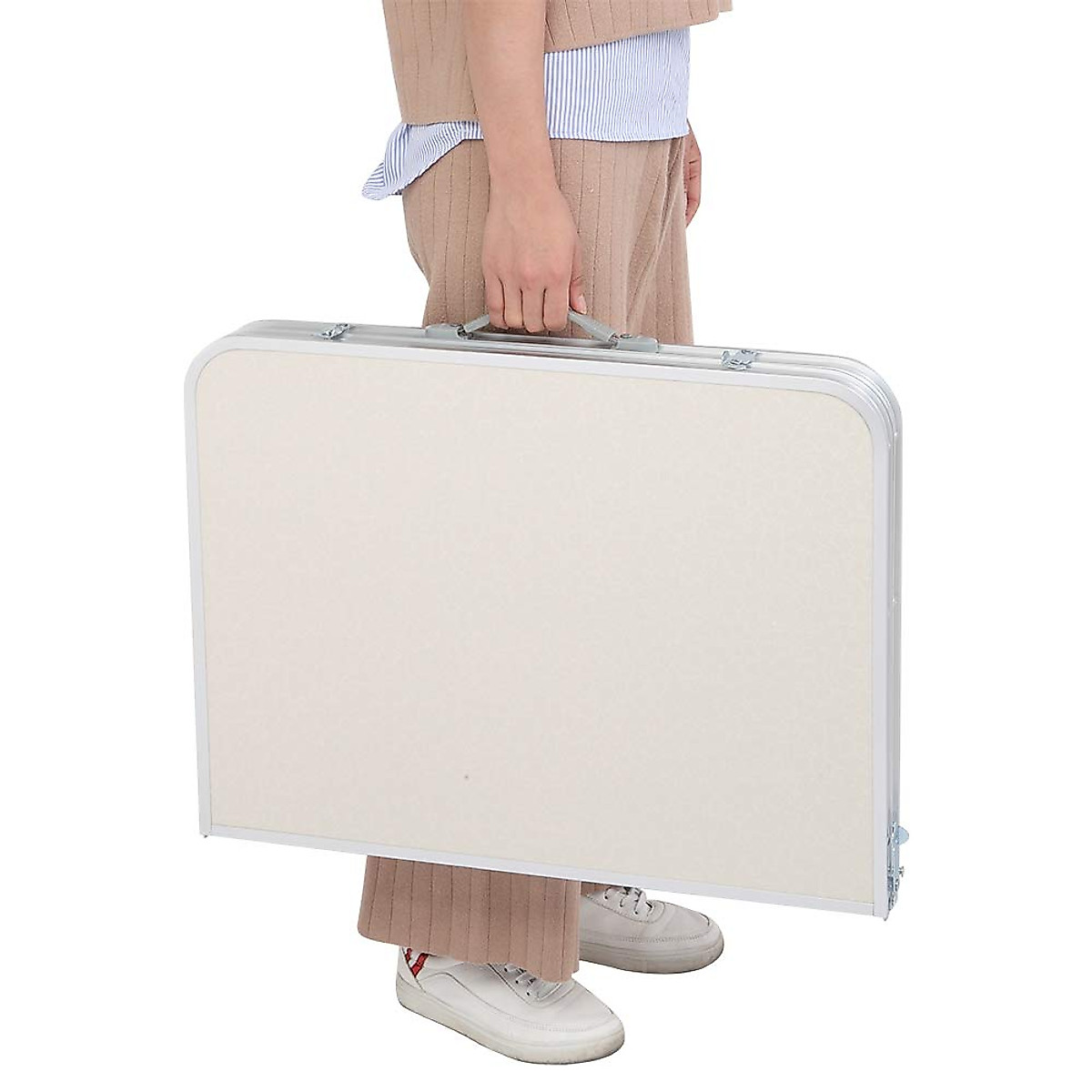 Aluminum Alloy Folding Table,Multipurpose Portable Aluminum Alloy Folding Table (90 x 60 x 70cm)