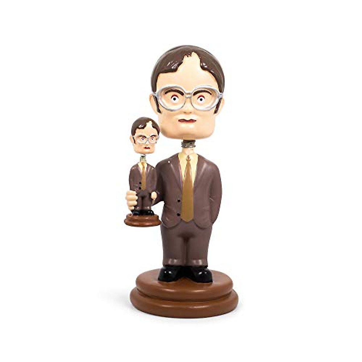 Surreal Entertainment The Office Double Dwight Resin Bobblehead | Collectible Action Figure Statue, Desk Toy Accessories | Novelty Gifts for Home Office Decor | 5 Inches Tall