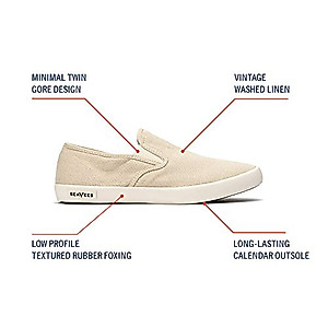 SEAVEES Men's Baja Slip On Classic Sneaker, Natural, 10
