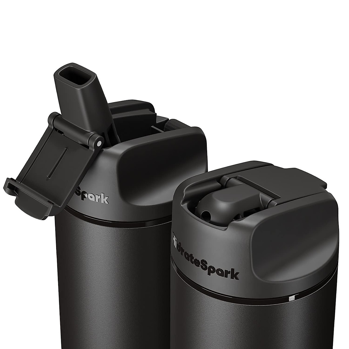 Hidrate Spark PRO Smart Water Bottle – Tracks Water Intake with Bluetooth, LED Glow Reminder When You Need to Drink – Straw Lid, 21oz, Black