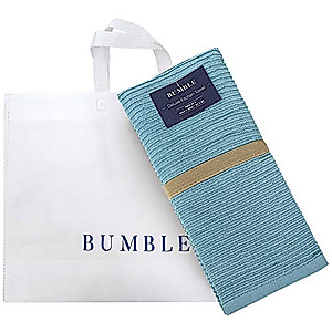 Premium Kitchen Towels - Large Cotton Kitchen Hand Towels - 6 Pack - Ribbed Design (16" x 26") - 340 GSM Highly Absorbent Tea Towels Set with Hanging Loop (Aqua)