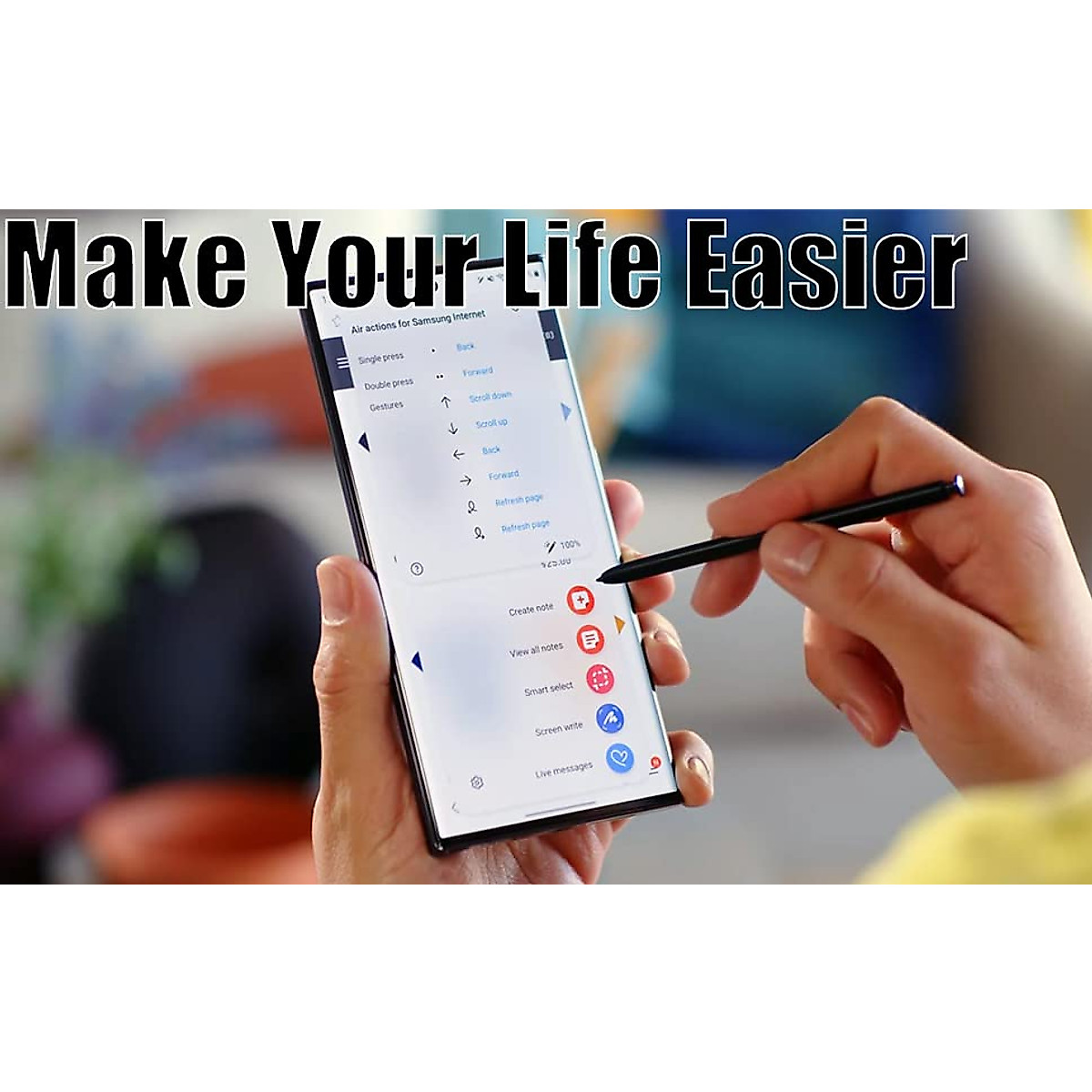 2 Pack Black Galaxy S22 Ultra Pen for Samsung Galaxy S22 Ultra 5G Touch Screen Stylus Pen Replacement Parts for Samsung Galaxy S22 Ultra S Pen NoBluetooth Function