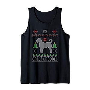 Christmas Goldendoodle Dog Funny Ugly Tank Top