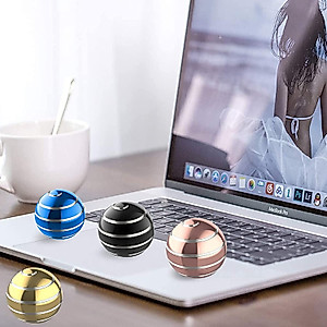 PUINGREN Kinetic Desk Toys Ball,Full Body Optical Illusion Fidget Spinner Ball,Kinetic Desktop Spinning Toys for Anxiety, ADHD,Birthday Gift Size 55mm(Blue, 2.17'')