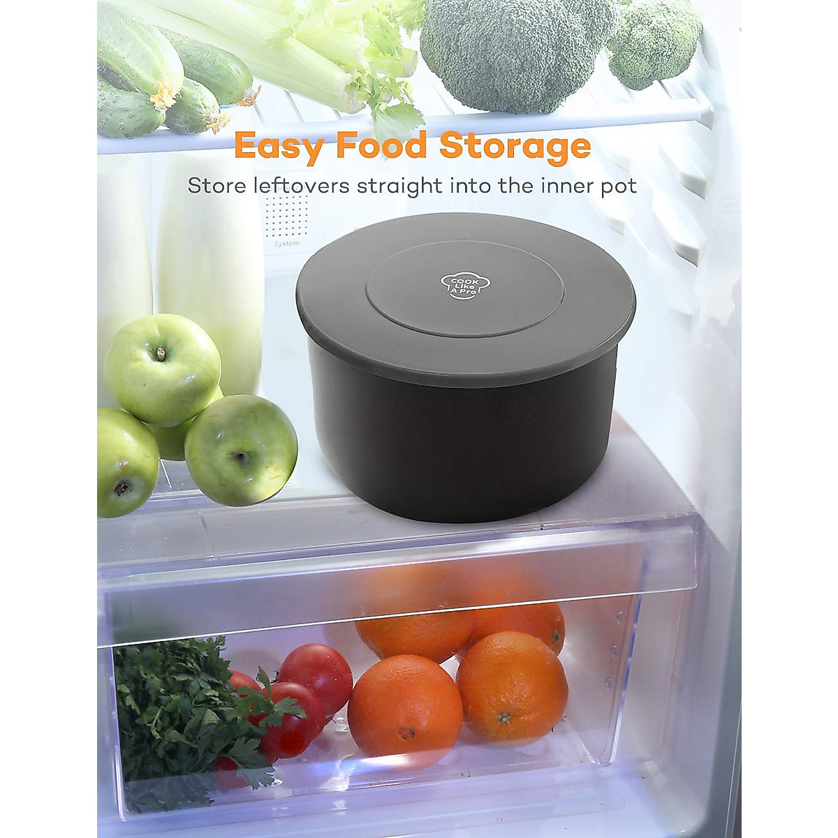 Silicone Lid Inner Pot Cover Accessories Compatible with Ninja Foodi Pressure Cooker and Air Fryer 6.5 Quart and 8 Quart, Grey,By SiCheer