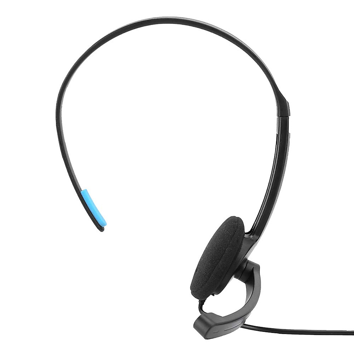 Call Center Headset, 3.5mm 360 Degree Rotating Earmuffs Retractable Headband MIC Service Call Center Headphone for Computers Phones Desktops PC Tablet Office Home