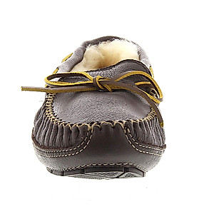 Minnetonka Mens Sheepskin Moose Slipper Choco Size 13
