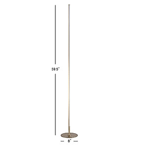 JONATHAN Y JYL7007B Iris 59.5" Integrated Dimmable LED Floor Lamp Modern Standing Lamp Contemporary for Bedrooms, Living Room, Office, Reading, Gold