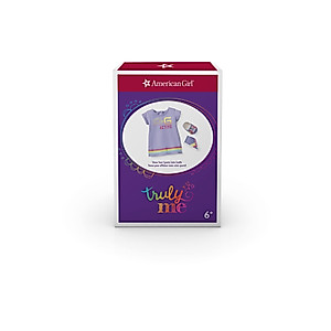 American Girl Truly Me 18-inch Doll Show Your Sporty Side Outfit with Printed T-shirt Dress and Sneakers, For Ages 6+