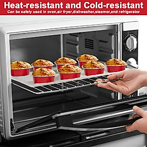 HEYYUMI Mini Heart Shaped Cake Pans with Lids, 50pcs 3.4oz Aluminum Foil Heart Cake Pan,Disposable Heart Cupcake Cups Liners Tins Ramekins Containers for Valentine's Day Weddings Anniversaries(Red)