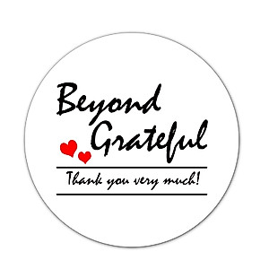 Beyond Grateful Thank You Sticker Label for Wedding,Bridal Shower,Baby Shower,Birthday,2 Inch 500 Pcs Per Pack…