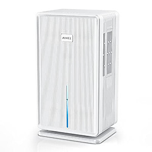 AIIKEE Household Dehumidifier, 102oz(3000ml) Large Water Tank Portable Quiet Dehumidifier/Two Working Modes/With Color Light/Auto-Off, Suitable For Basement/Bedroom/Bathroom/Closet/Office