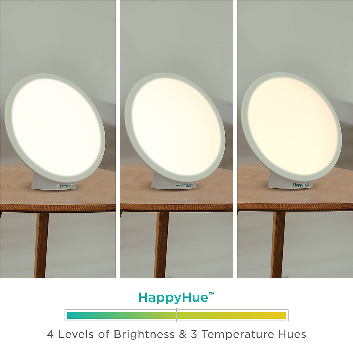 Verilux HappyLight Halo - Cordless LED Light Therapy Lamp with a 360° Magnetic Base & Rechargeable Battery for Portable, UV-Free, Full Spectrum 10,000 LUX Light with Adjustable Brightness and Color