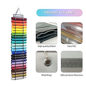 Vinyl Roll Holder with 24 Compartments - Wall Mounted Hanging Organizer for Door or Wall