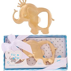 PARTYGOGO 24 Pack Elephant Theme Baby Showers Party Favors Bottle Opener Party Favor for Guests Elephant Bottle Opener Girl Baby Shower Souvenirs Birthday Bridal Shower Wedding Favor Gift (Blue, 24)