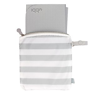 Ubbi On-the-Go Changing Mat with Carrying Bag, Soft and Comfortable Diaper Bag Accessory Must Have for Newborns, Easy to Clean, Portable Changing Pad, Gray