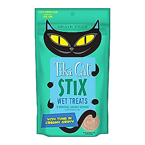 Tiki Cat Stix Tuna Mousse Treats, 0.5 oz, 12 Count (Pack of 1)