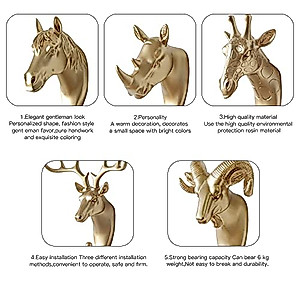 MAXVITAVELA 6 Pack Creative Antlers Coat Hooks/ Single Wall Hook, Hooks Mounted for Coat, Bag, Towel, Key, Wall, Hook Rack, Hanging Coats Bathroom Entryway, Decorative Gift