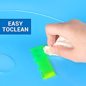 Tamaki Acrylic Paint Palette Paint Pallet Clear Paint Tray Palette, Easy Clean Non-Stick Artist Pallet for Oil Watercolor Craft DIY Art Painting Palette, 2 PCS