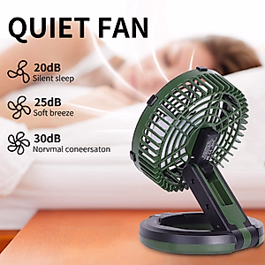 Portable fan Battery Operated Fan USB Desk fan Camping Fan for Tents,Battery Operated portable Fan Personal Fan battery powered fan camping portable fan Outdoor fan Rechargeable Fan with Hanging