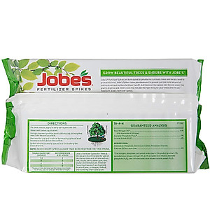 Jobe’s, 01660, Fertilizer Spikes, Tree & Shrubs, Includes 15 Spikes, 12 ounces, Brown