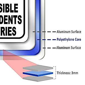 Notice Not Responsible For Accidents Or Injuries Sign Outdoor Signs - Warning Sign - Street Signs - Enter Signs - Signs - Posted Signs- Own Risk Caution Area - 8.5" X 10"