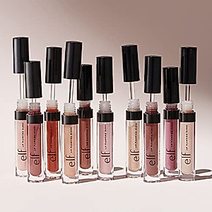 e.l.f. Lip Plumping Gloss, High-Shine Liquid Lip Color, Creates Fuller Lips & Plumper Pout, Moisturizing Formula, Mauve Lady, 0.09 Fl Oz