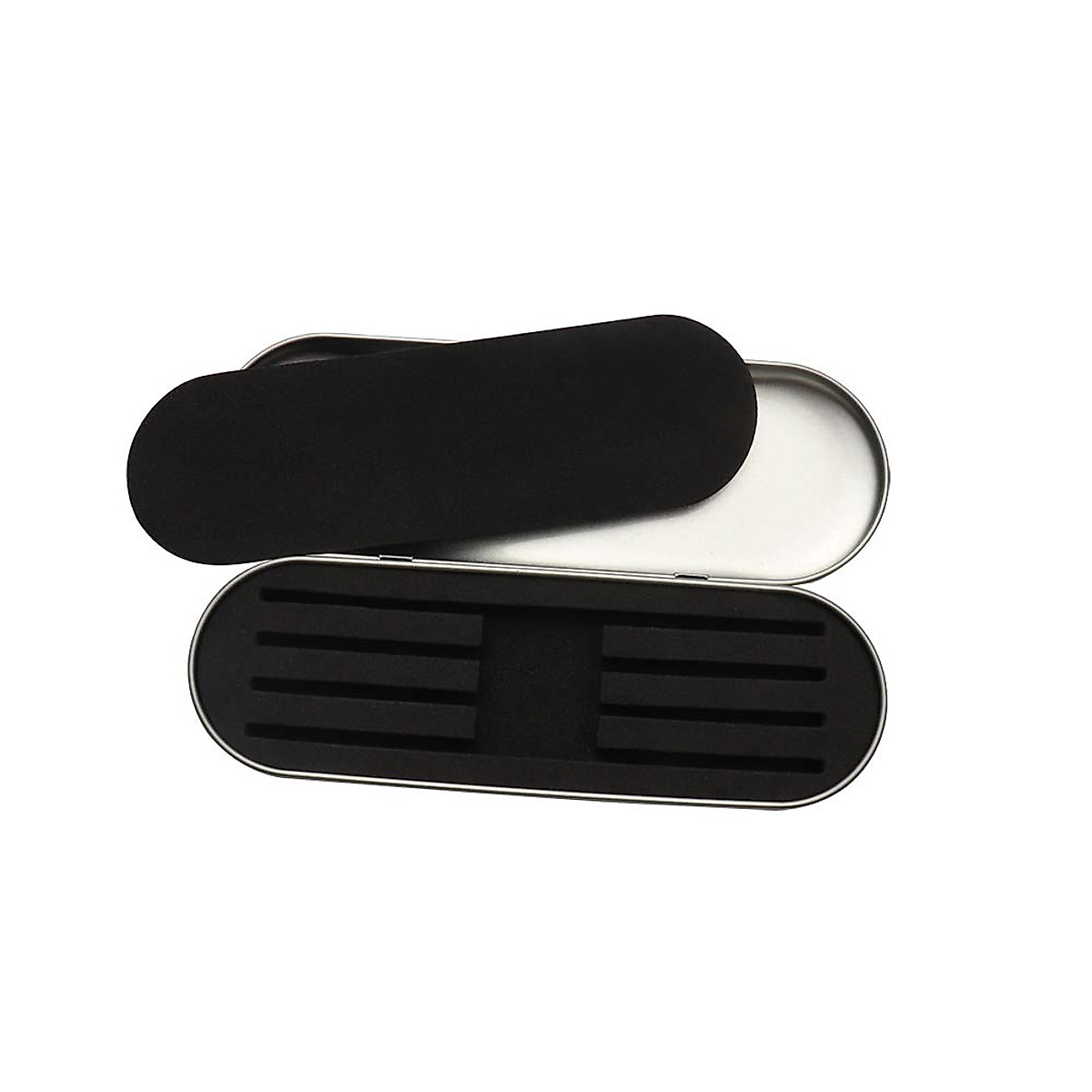 2 Pcs Eyelash Extension Tweezers Storage Case Professional Travel Small Box Portable Tin Holder Container for Tweezer, Pink and Silver (Tweezer Cases-Pink+Silver)