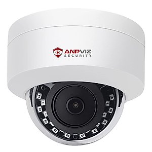 Anpviz 5MP PoE IP Dome Camera with Audio/Mic, IP Security Camera Outdoor Indoor, 98ft IR Night Vision, IP66 Waterproof, 2.8mm Lens, 24/7 Recording, Human Detection, Not PTZ, NDAA Compliant (U Series)