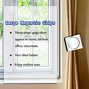 4 Pack Magnetic Clips Heavy Duty, 2.2 Inch Extra Large Clip Magnets, Fridge Magnet Clips, Strong Magnet Clips for Whiteboard, Office Magnets.