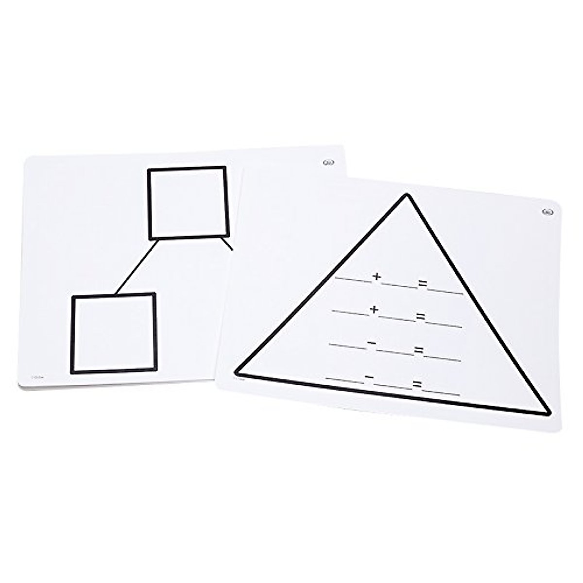 Didax Educational Resources Write-On/Wipe-Off Fact Family Triangle Mats: Addition Math Resource