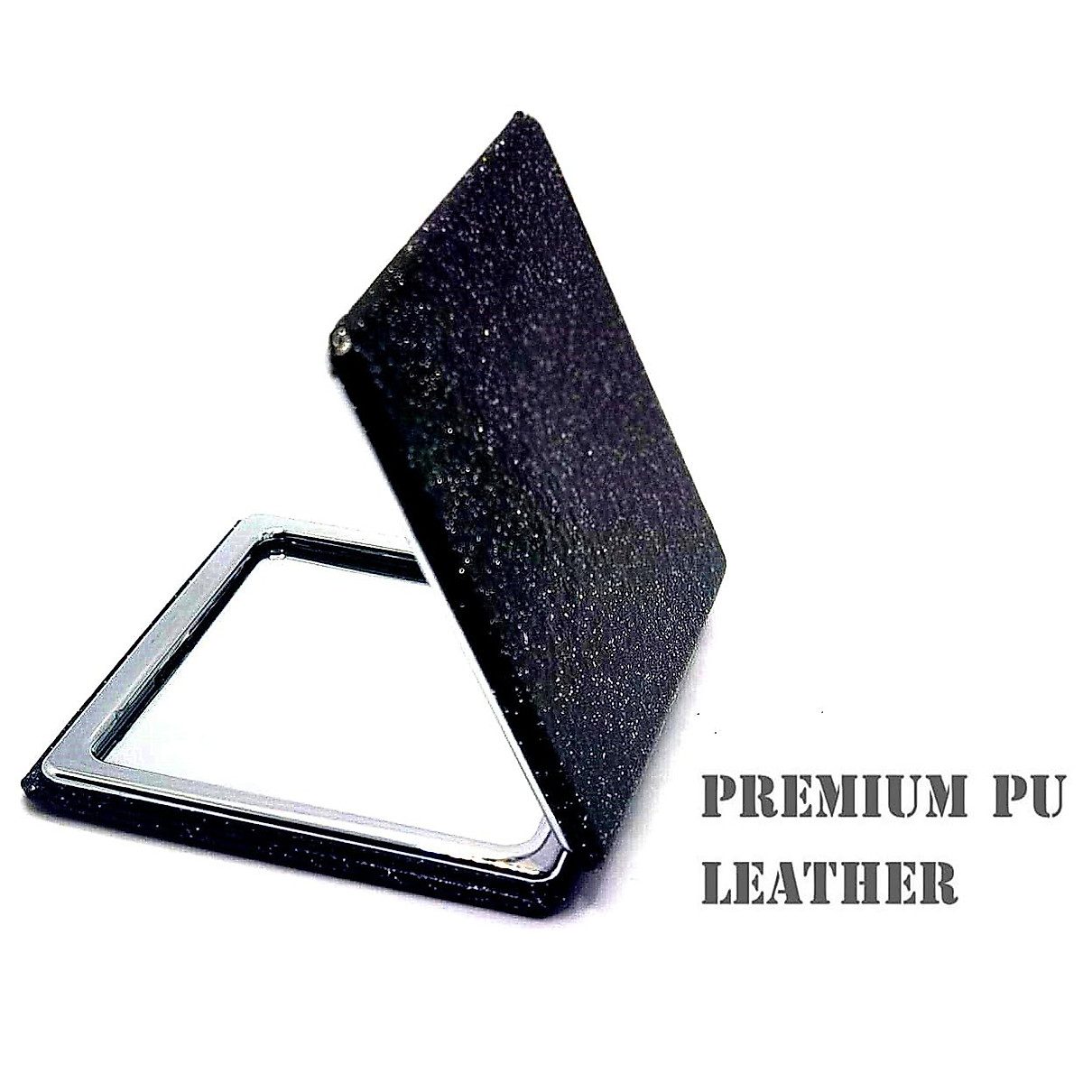 mpowtech Magnifying Silver Compact Mirror - Mix Diamond Mirror 1x/2x Magnification Travel Makeup Mirror,Double Sided Small Pocket Mirror,Folding Purse Mirror,Cosmetic Mirror for Gift