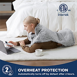 Bedsure Heating Pad for Back Pain Relief - Mother's Day & Birthday Gifts for Women Men Moms, FSA HSA Eligible, Electric Heated Pad for Neck and Shoulders, ETL Certified, Extra Large 24"x33", Grey